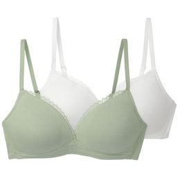 Gina Benotti 2 Damen Soft-BHs mit Spitze