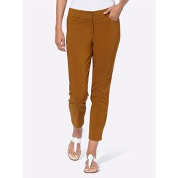 Heine Damen 7/8-Hose, braun, Gr. 46, unifarben, 72% Viskose, 25% Polyamid, 3% Elasthan, Hosen