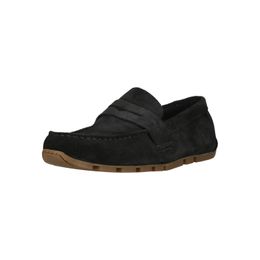 Slipper Clarks "Corsley", Herren, Gr. 47, dunkelblau, Leder, Schuhe Slipper, mit flexibler Sohle
