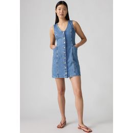 Levi's Jeanskleid LEVI'S "VIANNA VEST DRESS", Damen, Gr. S (36), N-Gr, special showing, Denim/Jeans, Obermaterial: 100% Baumwolle, slim fit mini, V-Ausschnitt, Kleider, mit V-Ausschnitt, Slim Fit, &auml;rmellos