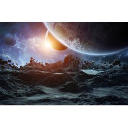 Fototapete papermoon "GALAXIE-WELTALL UNIVERSUM PLANETEN SOLAR SYSTEM STERNE", bunt, B:4,5m L:2,8m, Vlies, Tapeten