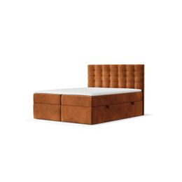 maison de r&ecirc;ve Boxspringbett mit Stauraum Sansa &brvbar; orange &brvbar; Ma&szlig;e (cm): B: 202 H: 120 &raquo; H&ouml;ffner