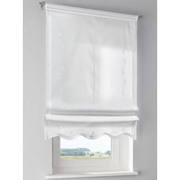 HEINE HOME Raffrollo, Wei&szlig;, Gr. 130x45 cm, Rollos, Material: Polyester