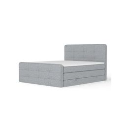 maison de r&ecirc;ve Boxspringbett mit Stauraum &brvbar; grau &brvbar; Ma&szlig;e (cm): B: 124 H: 118 &raquo; H&ouml;ffner