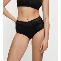 Shapingslip Triumph "True Shape Sensation", Damen, Gr. 48, schwarz, Jersey, Obermaterial: 56% Polyamid, 39% Elasthan, 5% Polyester, Unterhosen, Mesh-Eins&auml;tze, Stretch-T&uuml;ll, Wickel-Optik