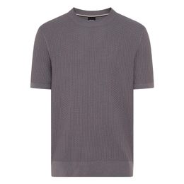 BOSS Herren Kurzarmpullover "Nilton"medium lila510, Gr. M, unifarben, Strick, Obermaterial: 100% Baumwolle, Pullover, Premium Menswear