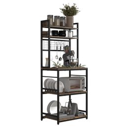 Unterschrank Vcm "K&uuml;chenregal Kommode Buffet Mikrowelle Kolari", braun (eiche vintage), B:60cm T:40cm, Obermaterial: 100% Holz Wood., Schr&auml;nke, Unterschrank