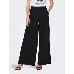 Jacqueline de Yong Jerseyhose JDY "JDYTANJA LIFE WIDE FLOWY PANT JRS NOOS", Damen, Gr. S (36), L&auml;nge 32, schwarz, Jersey, Obermaterial: 95% Polyester, 5% Elasthan, unifarben, lang, Hosen Jerseyhose