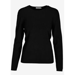 Strickpullover Clarina "PETRA", Damen, Gr. 36, schwarz, Obermaterial: 70% Viskose, 30% Polyamid., unifarben, comfort fit, Rundhals, Pullover Strickpullover, Viskose-Polyamid Mischung