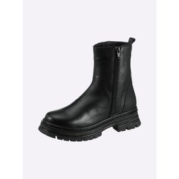 Andrea Conti Stiefelette, Schwarz, Gr. 42, Damen, Stiefeletten, Material: Rindsleder