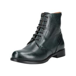 Everybody Damen Schn&uuml;rstiefelette "Everybody Stiefelette Glattleder", Gr. 39, gr&uuml;n, Glattleder, Schuhe