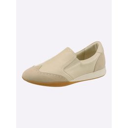 Heine Damen Slipper, Braun, Gr. 41, Mokassins & Slippers, Material: Rindsleder
