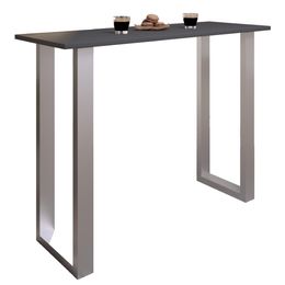 Bartisch Vcm "Holz Bartisch Stehtisch Tisch Tresen Xona 140x50", schwarz (silber, anthrazit), B:140cm T:50cm, Tische, Bartisch