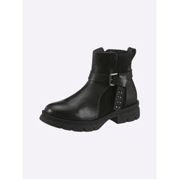 Andrea Conti Stiefelette, Schwarz, Gr. 36, Damen, Stiefeletten, Material: Rindsleder