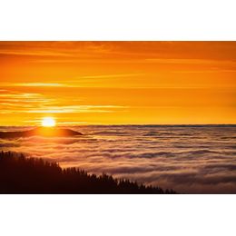 Fototapete papermoon "SONNENUNTERGANG-NATUR LANDSCHAFT BERGE GEBIRGE ALPEN", bunt, B:5m L:2,8m, Vlies, Tapeten
