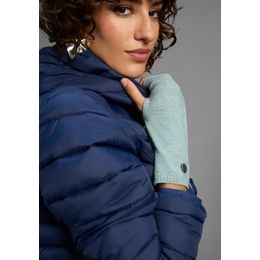 Armstulpen Laura Scott, Damen, gr&uuml;n melange, Feinstrick, Viskosemischung, meliert, unifarben, Stulpen, aus kuscheligem Strick mit s&uuml;&szlig;em Metall-Badge - NEW