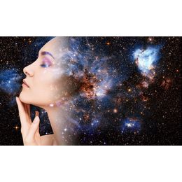 Fototapete papermoon "Universum Frau", bunt, B:4m L:2,6m, Vlies, Tapeten