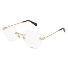Swarovski SK1038 Brille Damen | Fassung: Randlos, Rund, Gold