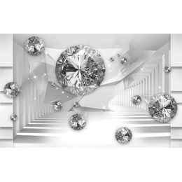 Fototapete papermoon "Abstrakt 3D Effekt", bunt, B:5m L:2,8m, Vlies, Tapeten