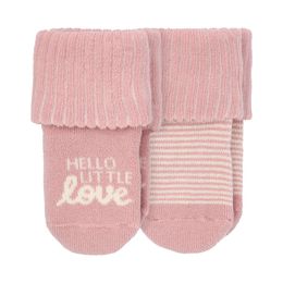 Topomini 2 Paar Newborn Frottee-Socken mit Umschlag