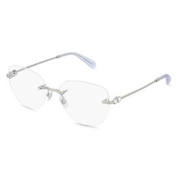 Swarovski SK1038 Brille Damen | Fassung: Randlos, Rund, Silber