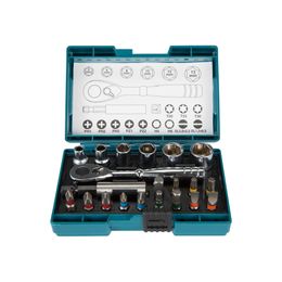 Makita Bit-Set 21-teilig inkl. Ratsche in Kunststoffbox B-54081)