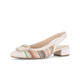 Slingpumps Gabor "Slingpumps", Damen, Gr. 38,5, multicolour, Schuhe Slingpumps