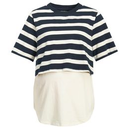 Gina Damen Umstands-T-Shirt im Ringel-Look