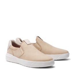 Timberland Herren Sneaker "Seneca Bay LOW SLIP ON SNEAKER", Gr. 44,5, beige, Leder, Schuhe