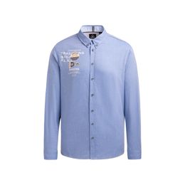 Gaastra Oxford Langarmhemd mit Back Artwork Herren Gr&ouml;&szlig;e L blau