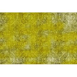Livingwalls Fototapete LIVING WALLS "Walls by Patel Old Damask 1", gelb, B:4m L:2,7m, Vlies, Tapeten, Vlies, Wand, Schr&auml;ge