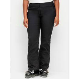 sheego Damen Funktionshose, schwarz, Gr. 46, unifarben, 95% Polyester, 5% Elasthan, Innenseite:100% Polyester, Hosen