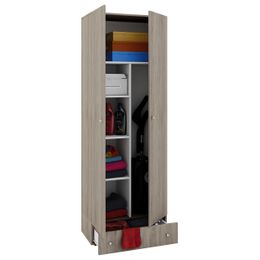 Mehrzweckschrank Vcm "Holz Besenschrank Staubsauger Putzschrank Vandol S", braun (sonoma, eiche), B:70cm T:40cm, Obermaterial: 100% Holz Wood., Schr&auml;nke, Mehrzweckschrank