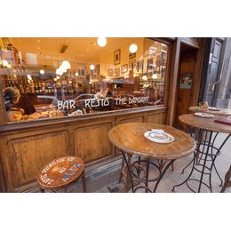 Fototapete papermoon "Restaurant", bunt, B:3,5m L:2,6m, Vlies, Tapeten