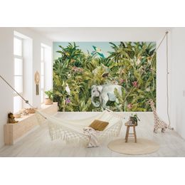 Fototapete Komar "Jungle Expedition", gr&uuml;n, B:350m H:250m, Vlies, Tapeten, 350 x 250 cm (Breite x H&ouml;he) - Tapete, Vlies, Wohnzimmer, Schlafzimmer