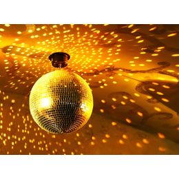 Fototapete papermoon "Goldener Discoball", bunt, B:5m L:2,8m, Vlies, Tapeten