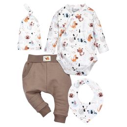 Nini Set 'C00339-001' kids Brown, White size 68