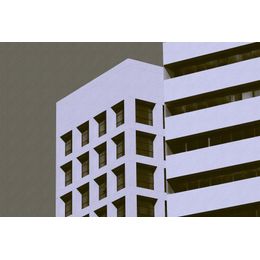 Livingwalls Fototapete LIVING WALLS "Walls by Patel Skyscraper 1", schwarz (grau), B:4m L:2,7m, Vlies, Tapeten, Vlies, Wand, Schr&auml;ge