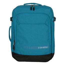 Freizeitrucksack Travelite "KICK OFF Rucksack/Bordgep&auml;ck", Gr. B/H/T: 37cm x 50cm x 20cm, blau (petrol), Polyester, unifarben, Basic, Rucks&auml;cke Freizeitrucksack, Reiserucksack Streetpack Kabinengep&auml;ck