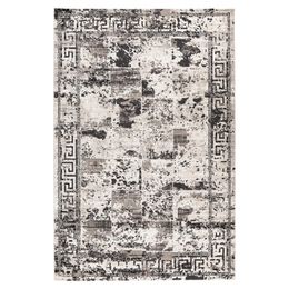 Teppich Kayoom "Olivo 921", grau, B:200cm H:13mm L:290cm, Polyester, Teppiche, Teppich, Kurzflor, Vintage, Modernes Muster, Deko, Vegan