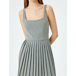 KOTON Kleid Damen Gr&ouml;&szlig;e 38 grau Winterkleid