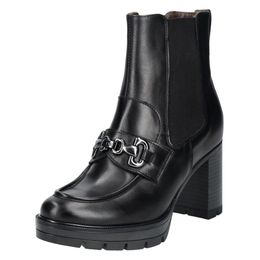 Nero Giardini Damen High-Heel-Stiefelette "Nero Giardini Stiefelette Leder/Textil", Gr. 41, schwarz, Leder, Textil, Schuhe