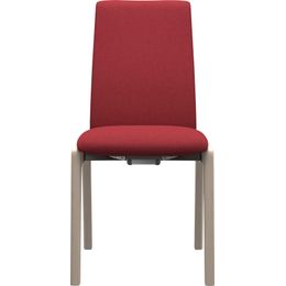 Polsterstuhl stressless "Laurel", rot (berry rot dinamica, eiche gekalkt), B:57cm H:92cm T:59cm, Microfaser DINAMICA (88% Polyester, 12% Polyurethan), St&uuml;hle, Polsterstuhl, Low Back, Gr&ouml;&szlig;e M, mit abgerundeten Beinen in Eiche gekalkt