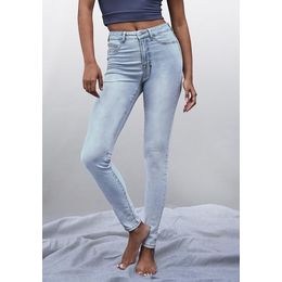 Lascana Jeansjeggings blau Gr. 44 f&uuml;r Damen. Figurbetont. Nachhaltig.