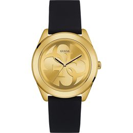 Quarzuhr Guess "G TWIST", schwarz, Armbanduhren, Damen, Quarzuhr, Armbanduhr, Damenuhr, analog, Silikonarmband