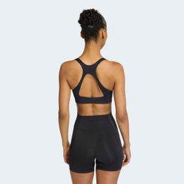 Damen Sport-BH "OPT MS BRA", adidas Performance, Gr. XL, schwarz, Obermaterial: 79% Polyester, 21% Elasthan, BHs