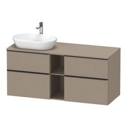 Duravit Waschtischunterschrank D-Neo 140x55cm, 2 SBK, 2 A, B L, sw/Leinen (DE4970LBD750000)