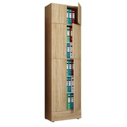 Aktenschrank Vcm "XXL B&uuml;roschrank Aktenschrank Schrank Lona 5fach AS", braun (sonoma, eiche), B:70cm T:39cm, Obermaterial: 100% Holz Wood., Schr&auml;nke