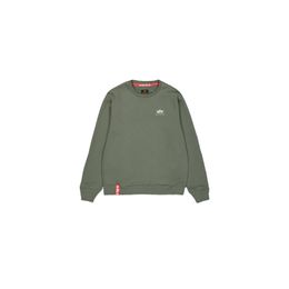 Herren Sweater "Basic Sweatshirt SL", gr&uuml;n, Gr. XS, Alpha Industries, Obermaterial: 80% Baumwolle, 20% Polyester, Sweatshirts