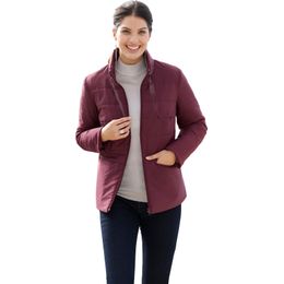 Damen Steppjacke in kastiger Form burgund, Gr&ouml;&szlig;e 44